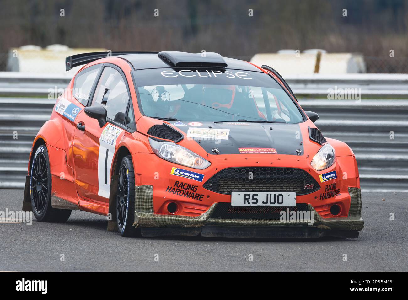 John Griffiths and Emma Morrison in their 2018 Ford Fiesta during the ...
