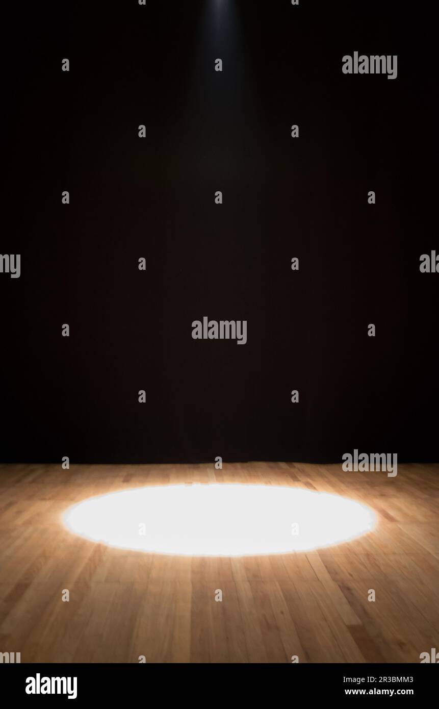 Single focus of light on a theater stage without anything, focus of ...
