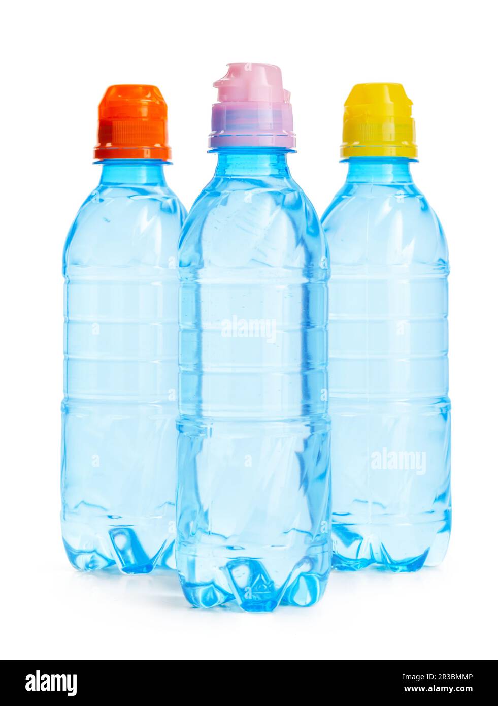 Mineral water bottles isolated on white background Stock Photo - Alamy