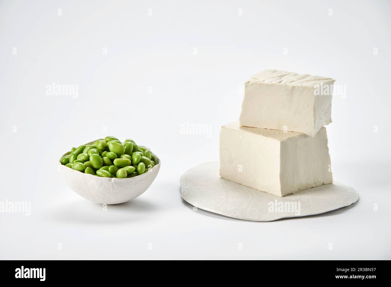 Fresh soya beans and tofu Stock Photo - Alamy