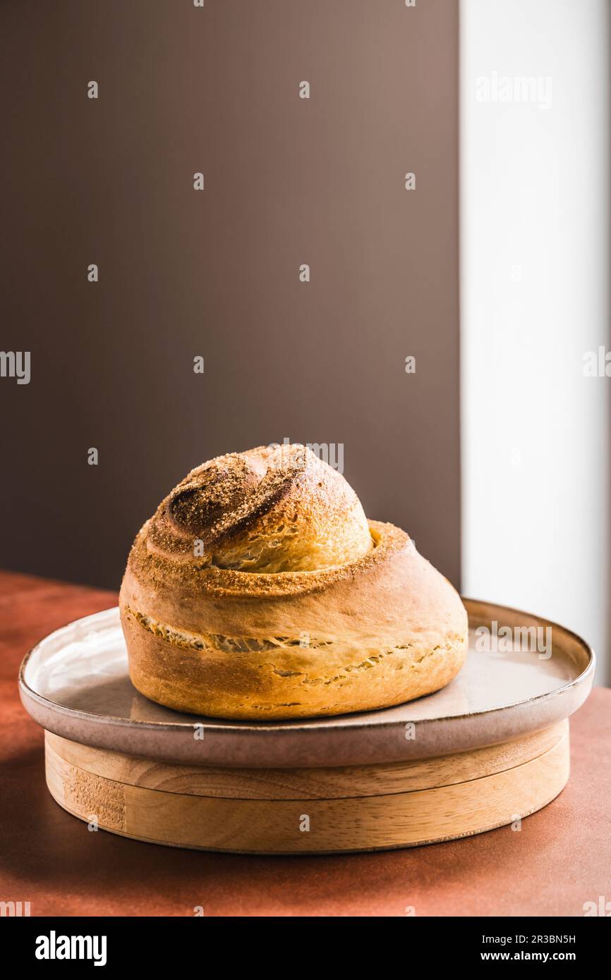 Big cinnamon bun Stock Photo - Alamy