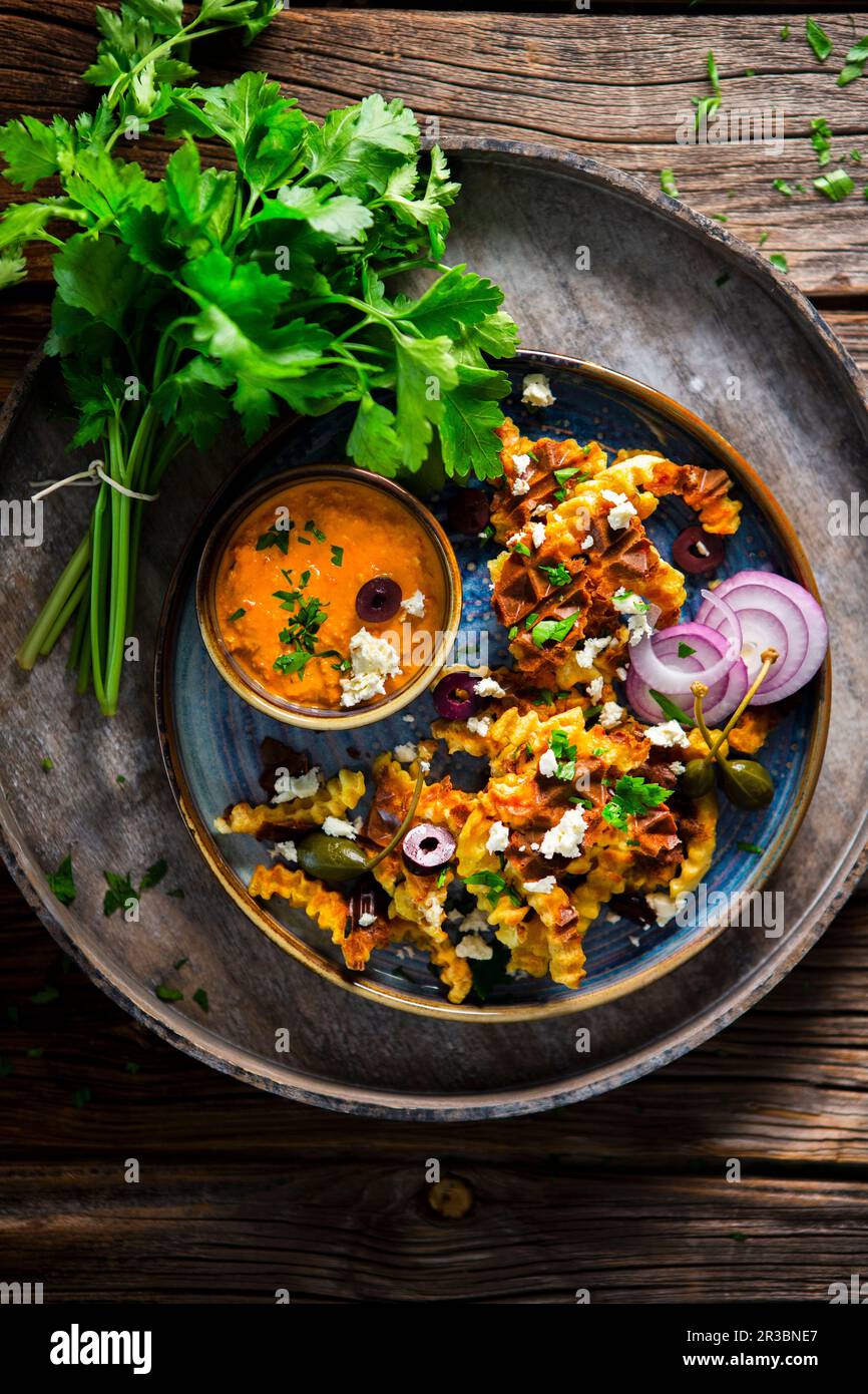 Waffle french fry hi-res stock photography and images - Alamy