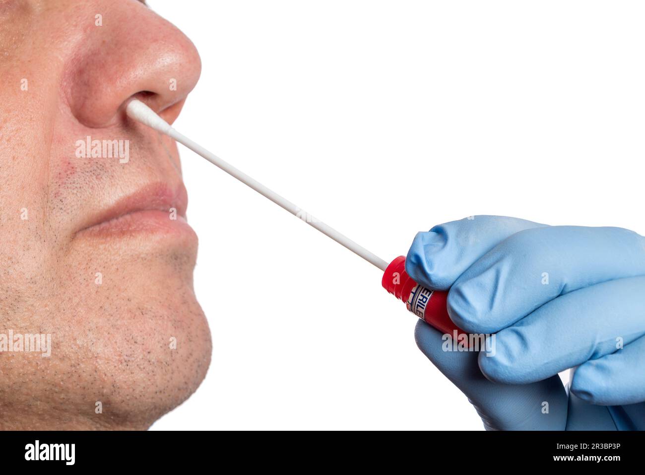 Doctor makes a nasal swab test Stock Photo - Alamy