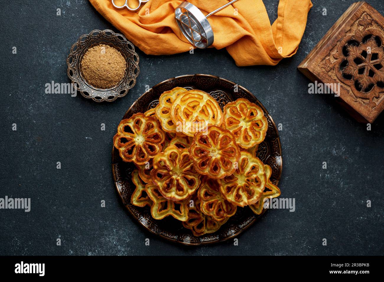 Achappam (also Achu Murukku) - deep-fried rice flour rose biscuits ...