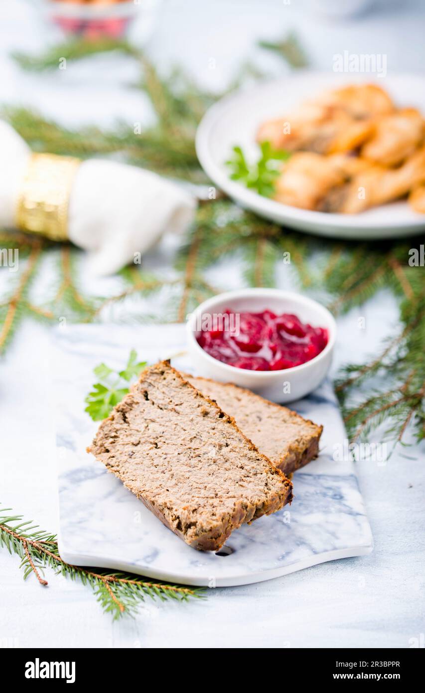 Chicken pate for Christmas Stock Photo - Alamy