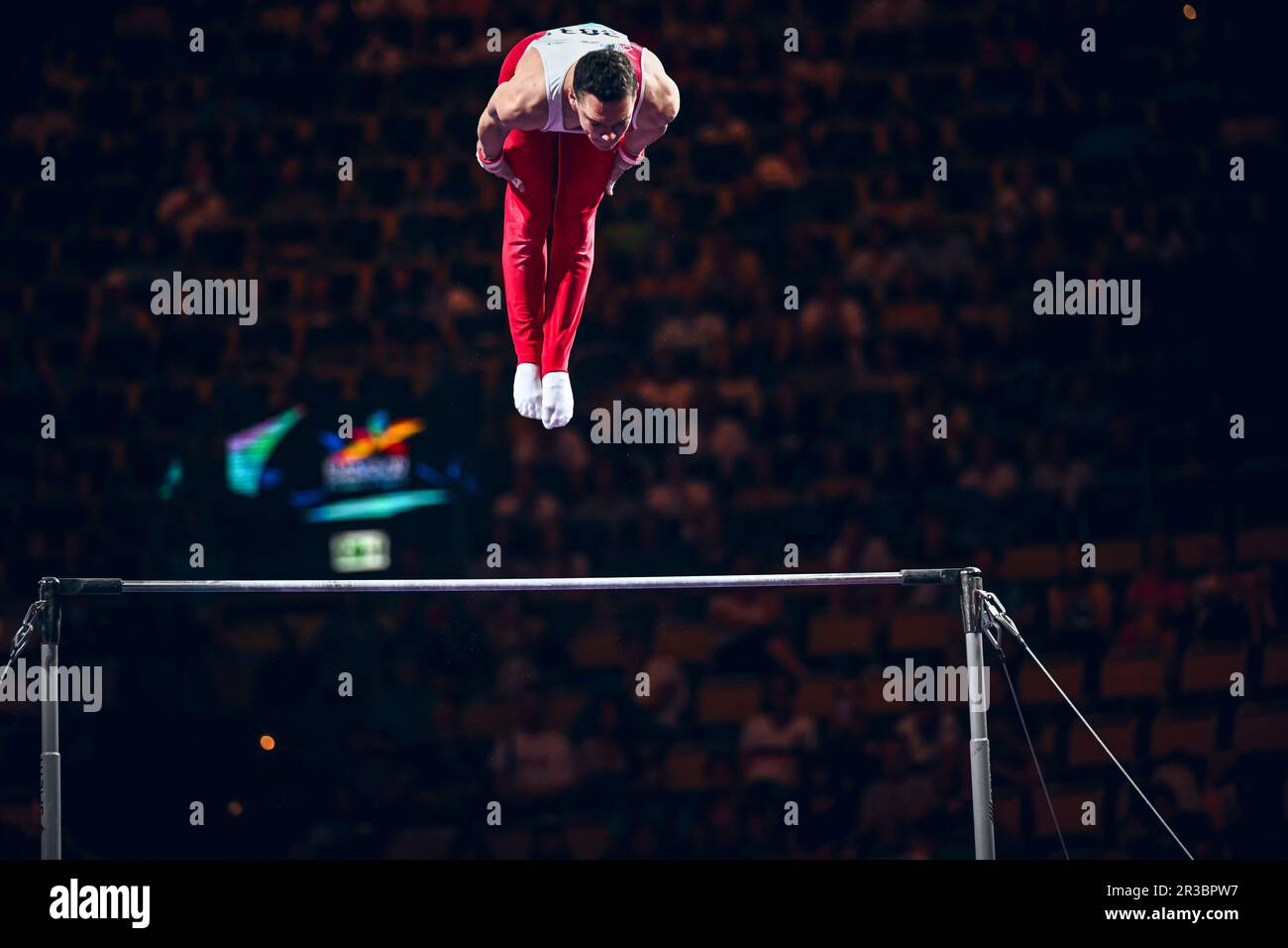 Noe Seifert participating in the 2022 Munich European Gymnastics ...
