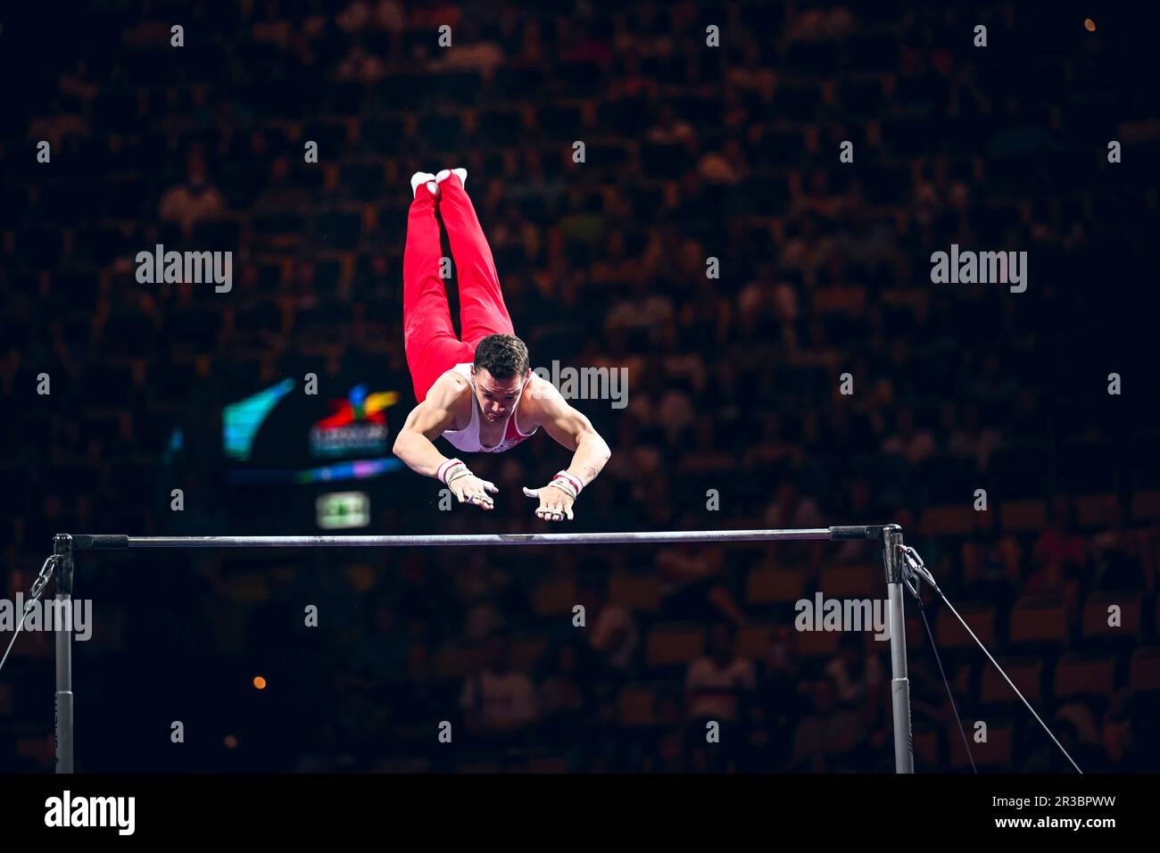 Noe Seifert participating in the 2022 Munich European Gymnastics ...