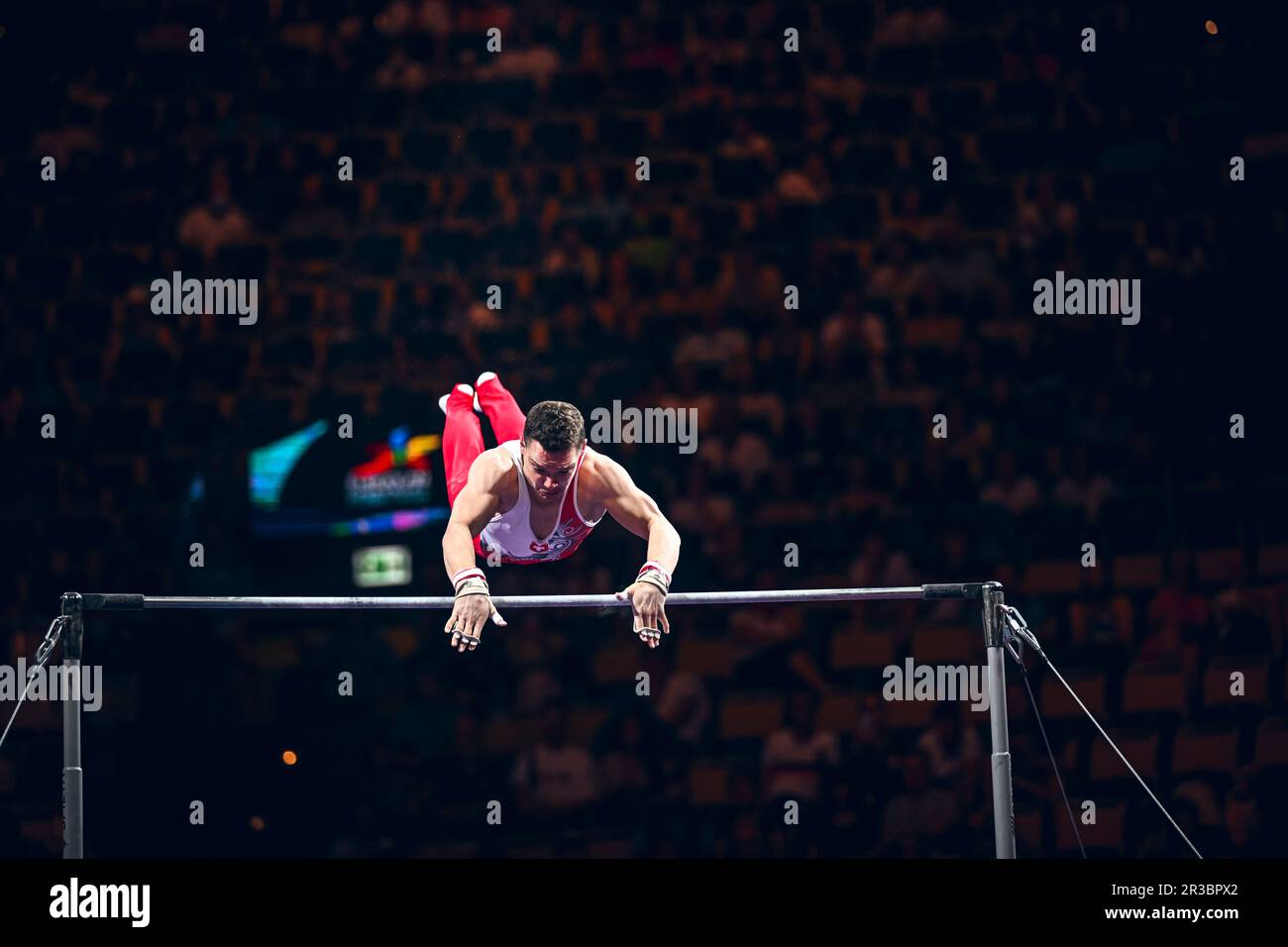 Noe Seifert participating in the 2022 Munich European Gymnastics ...