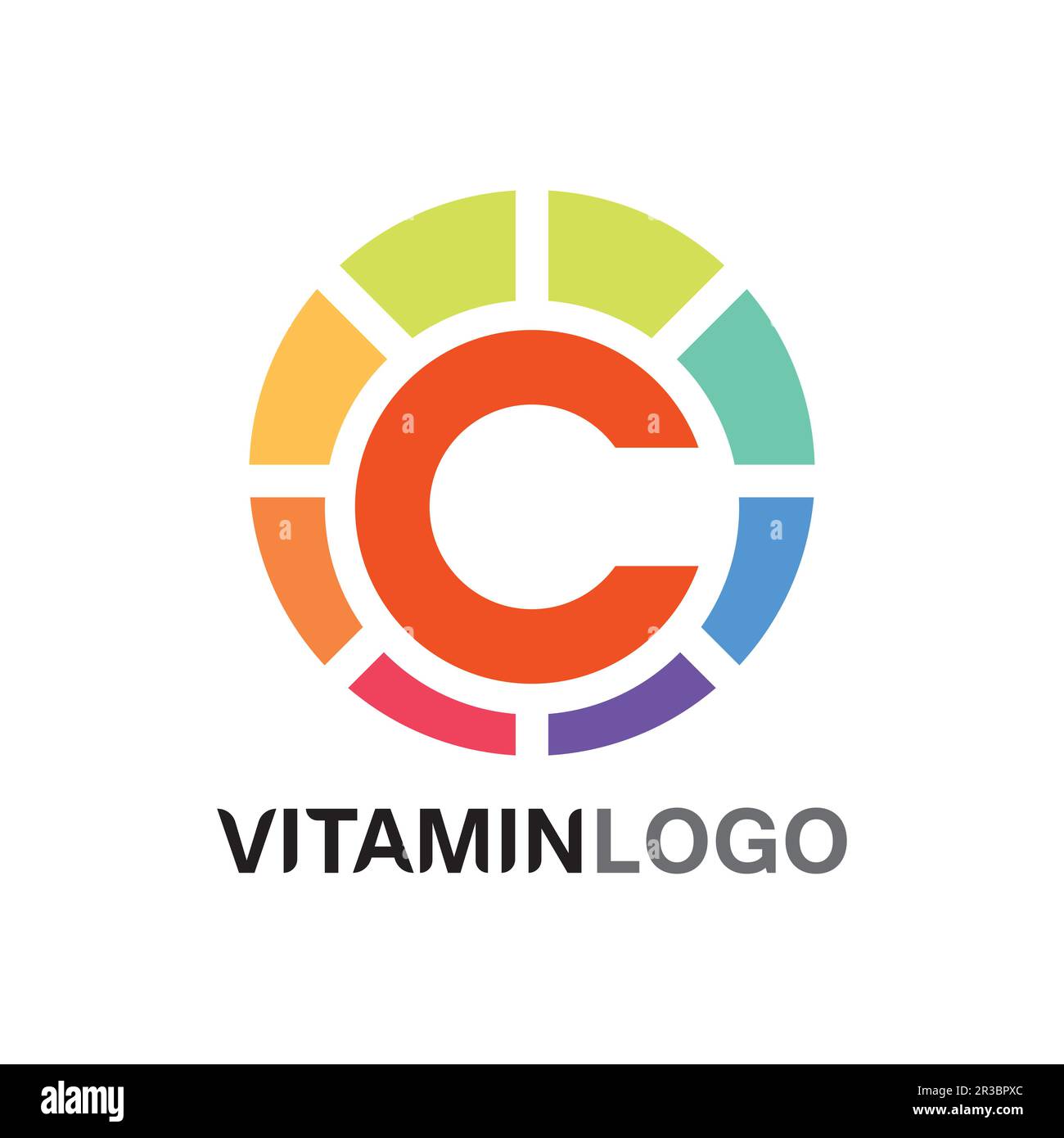 vitamin c logo vector design vector icon health nutrition Stock Vector ...