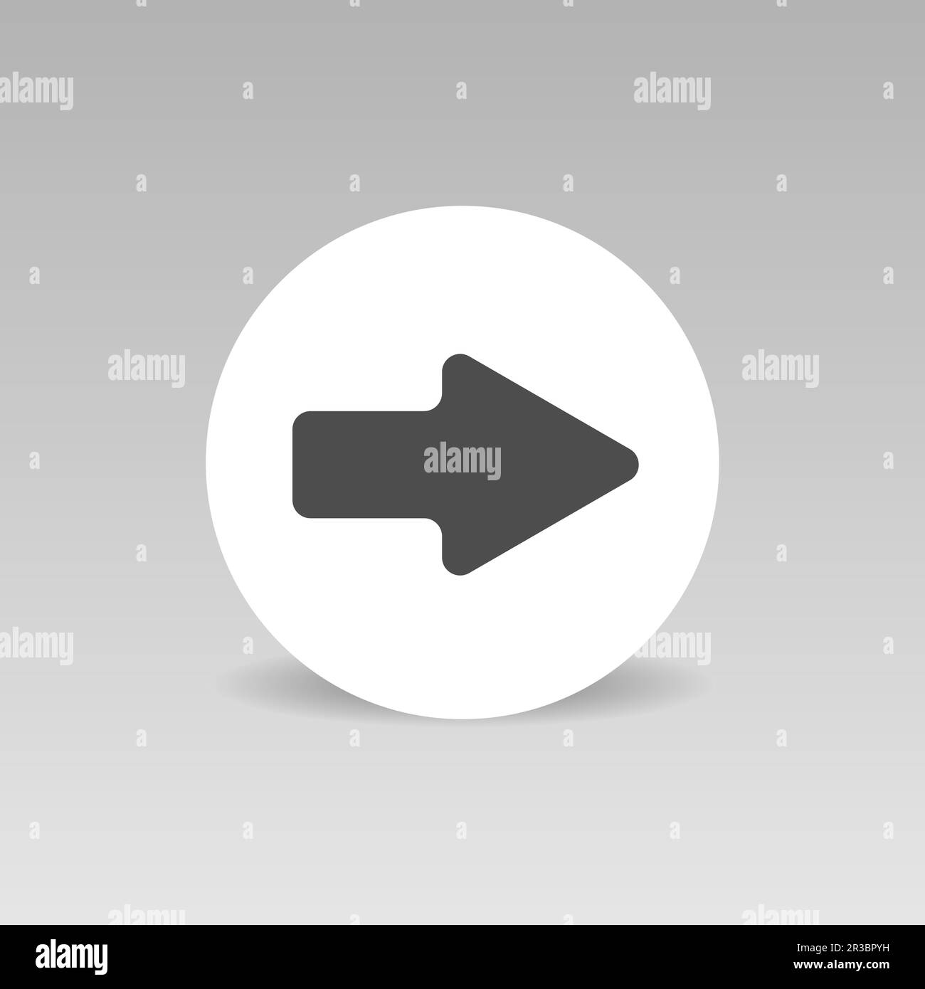 Simple arrow round vector icon direction cursor Stock Vector Image ...
