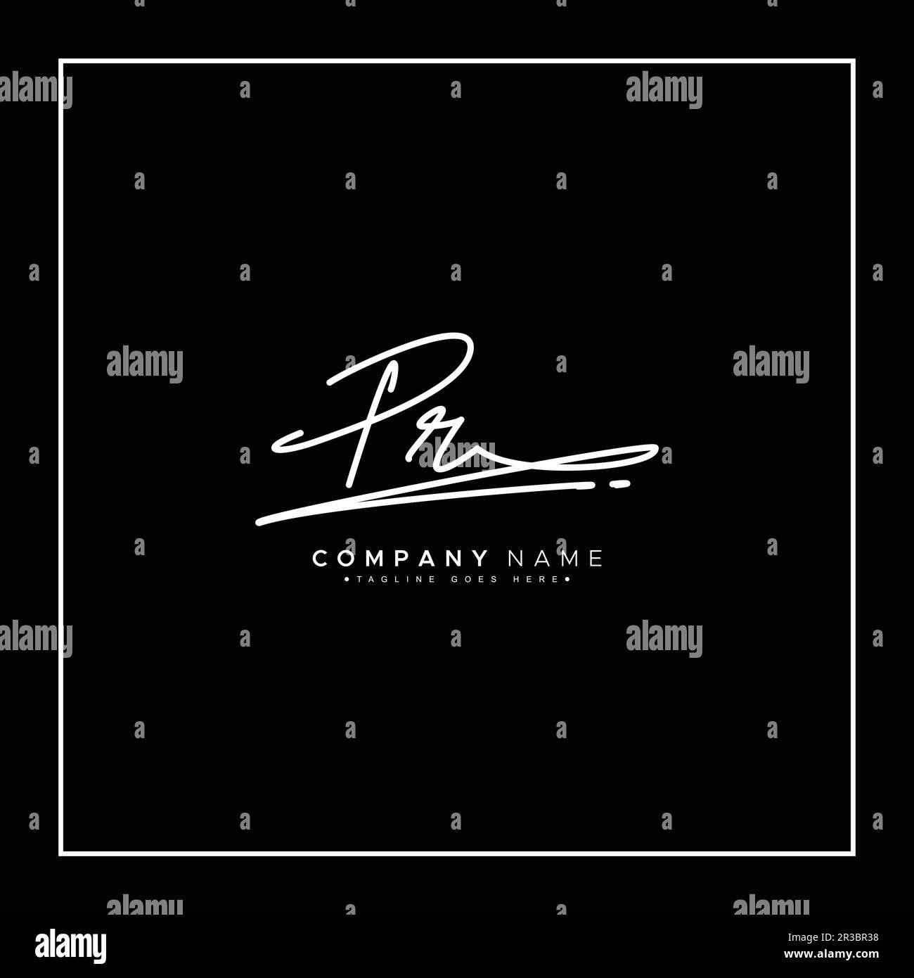 Simple Signature Logo for Alphabet PR - Handwritten Signature for ...