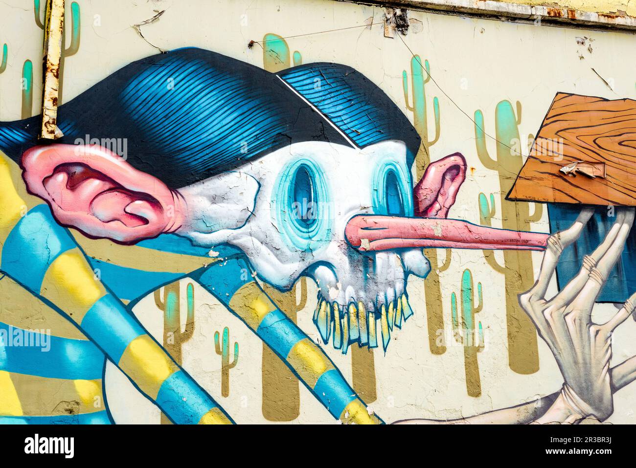 Creative odd character graffiti urban street art in Sofia, Bulgaria ...