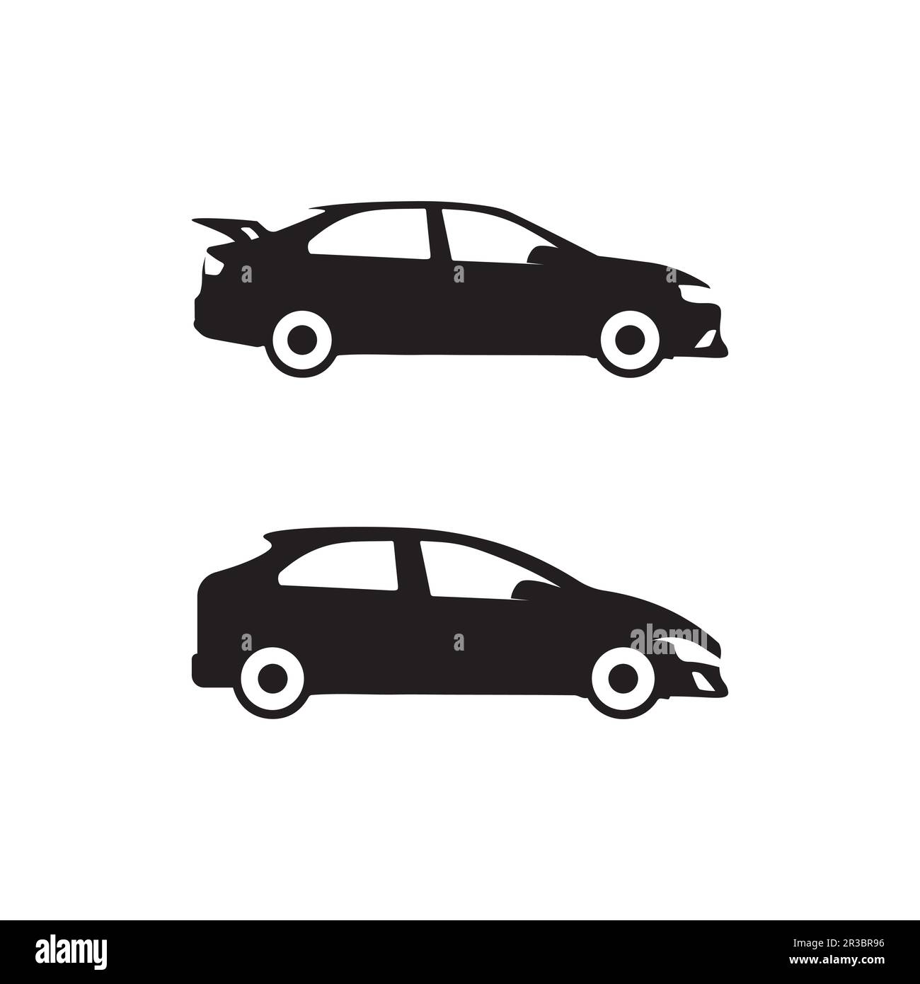 Auto car logo design with concept sports car vehicle icon silhouette ...
