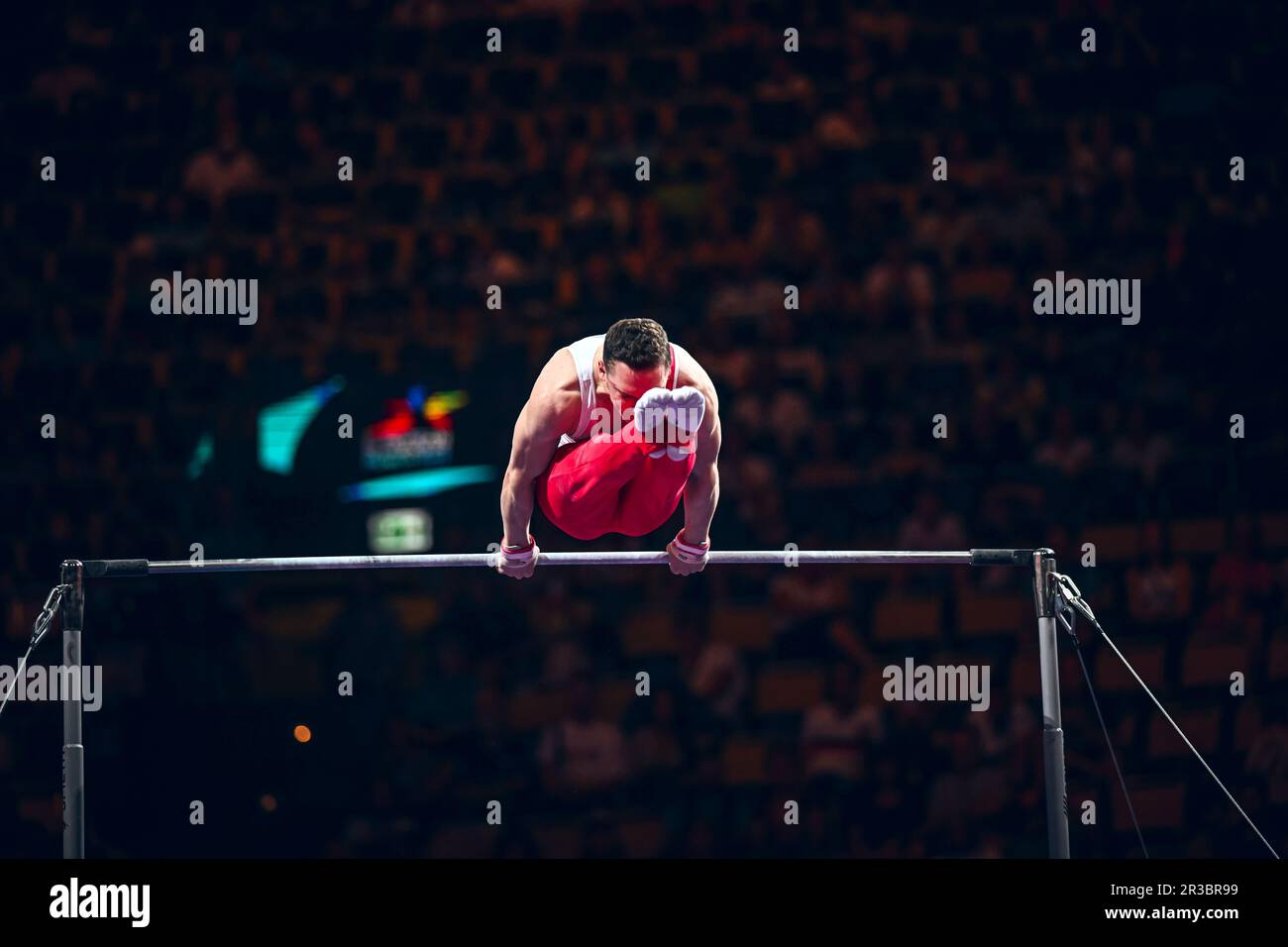 Noe Seifert participating in the 2022 Munich European Gymnastics ...