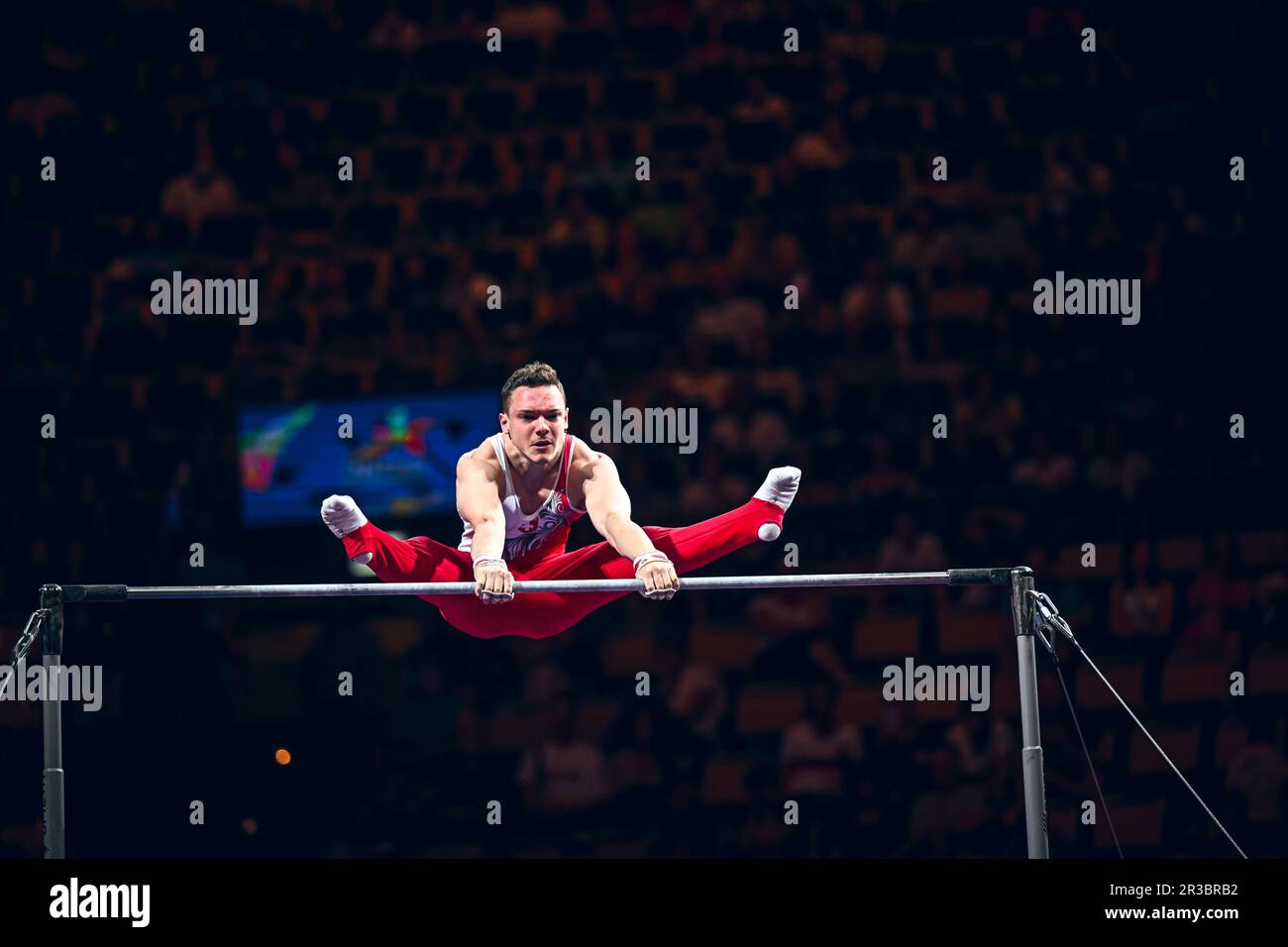 Noe Seifert participating in the 2022 Munich European Gymnastics ...