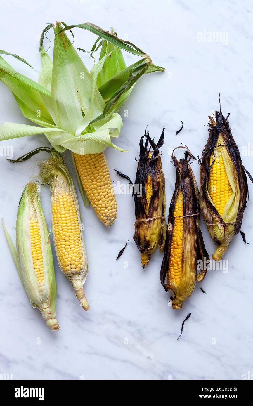 Broiled sweet corn hi-res stock photography and images - Alamy