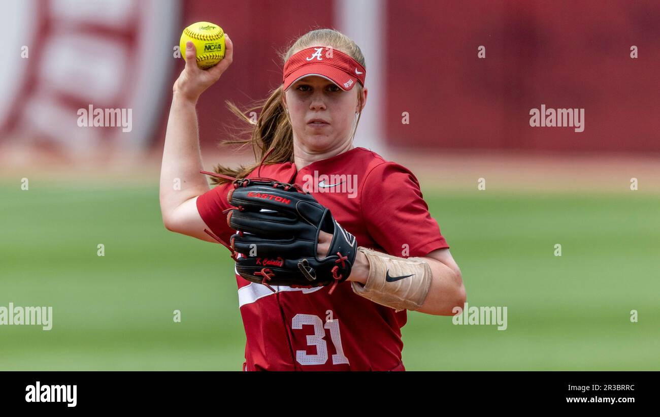 Alabama infielder Kenleigh Cahalan (31) during an NCAA softball game on ...