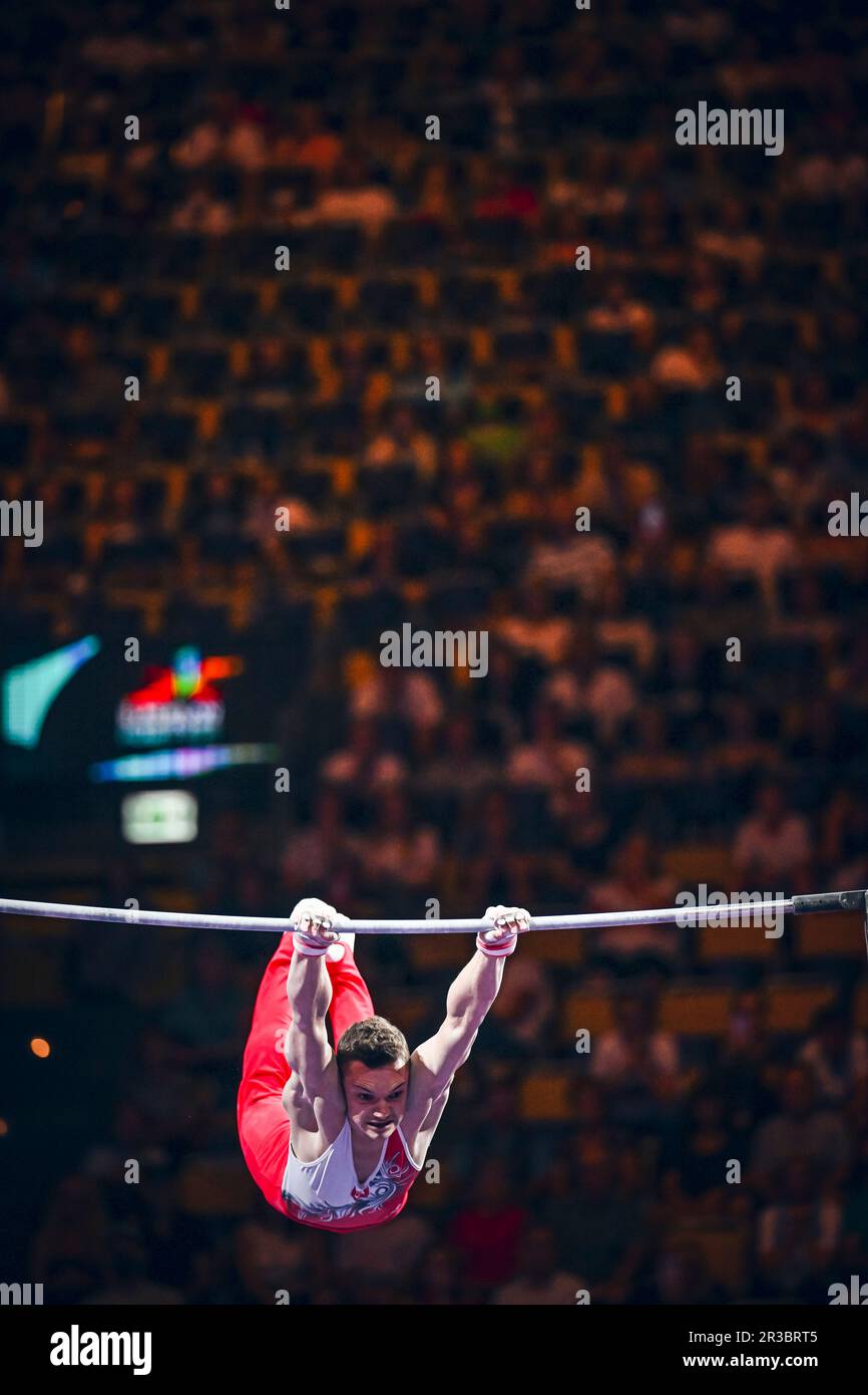 Noe Seifert participating in the 2022 Munich European Gymnastics ...