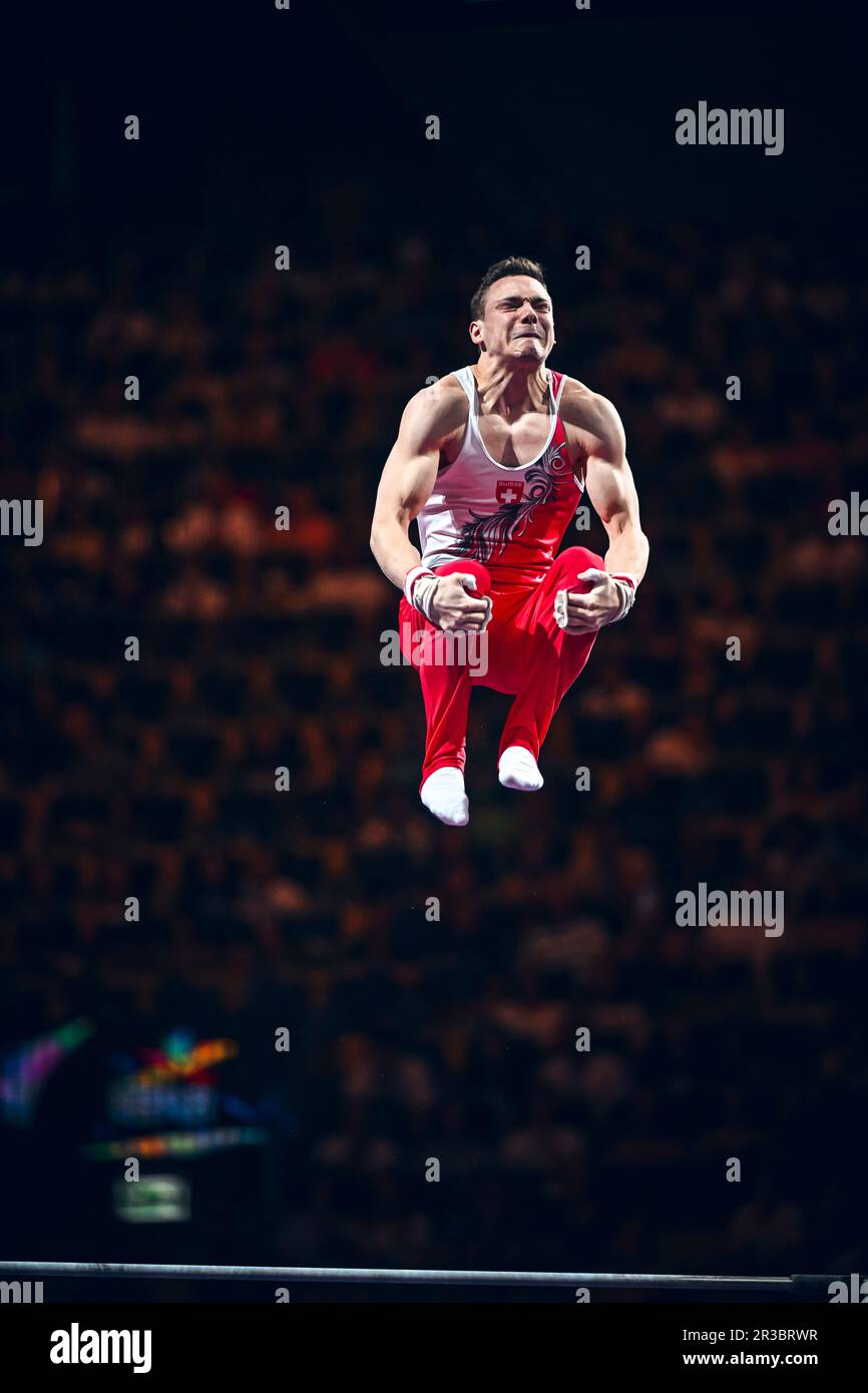 Noe Seifert participating in the 2022 Munich European Gymnastics ...