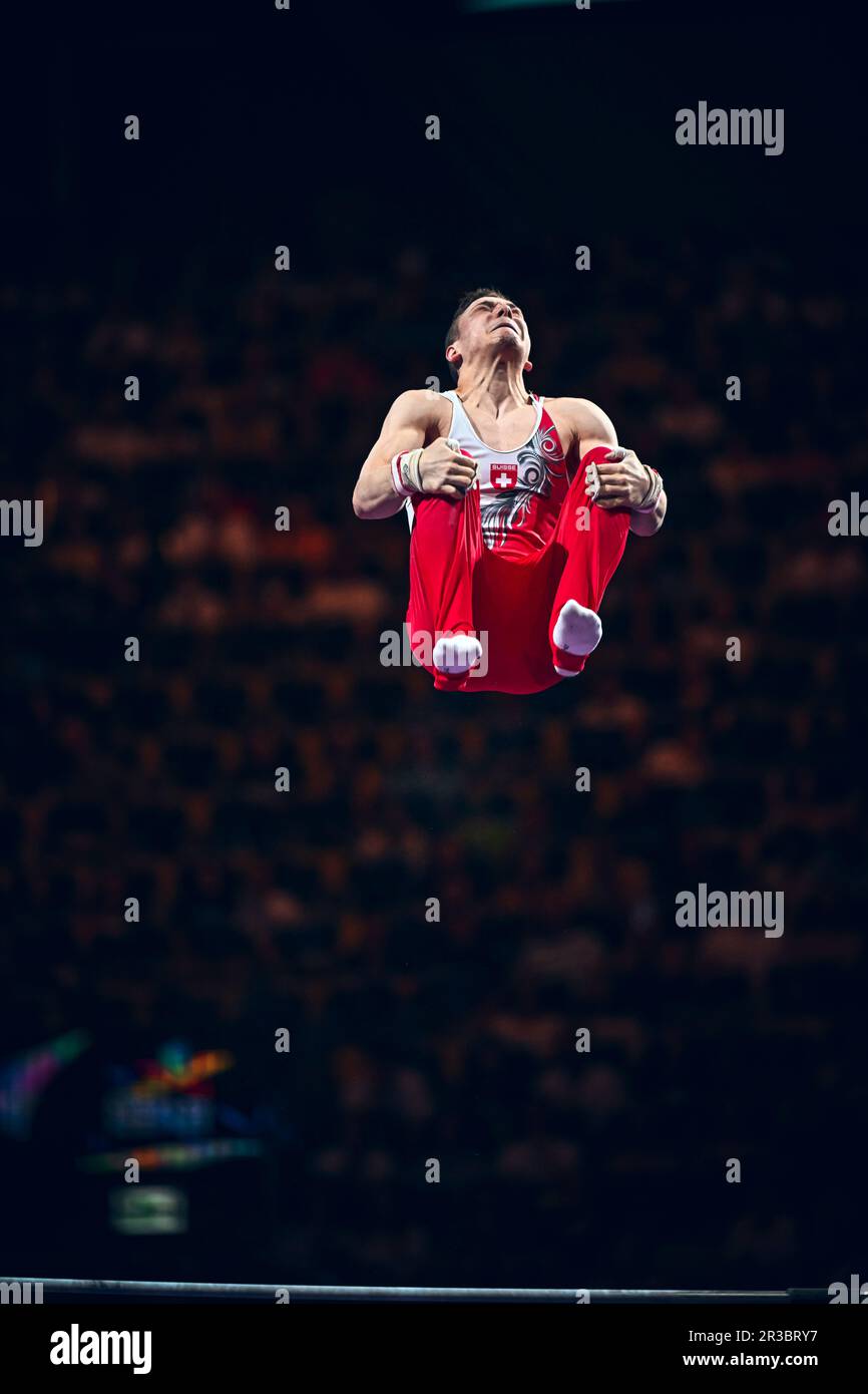 Noe Seifert participating in the 2022 Munich European Gymnastics ...
