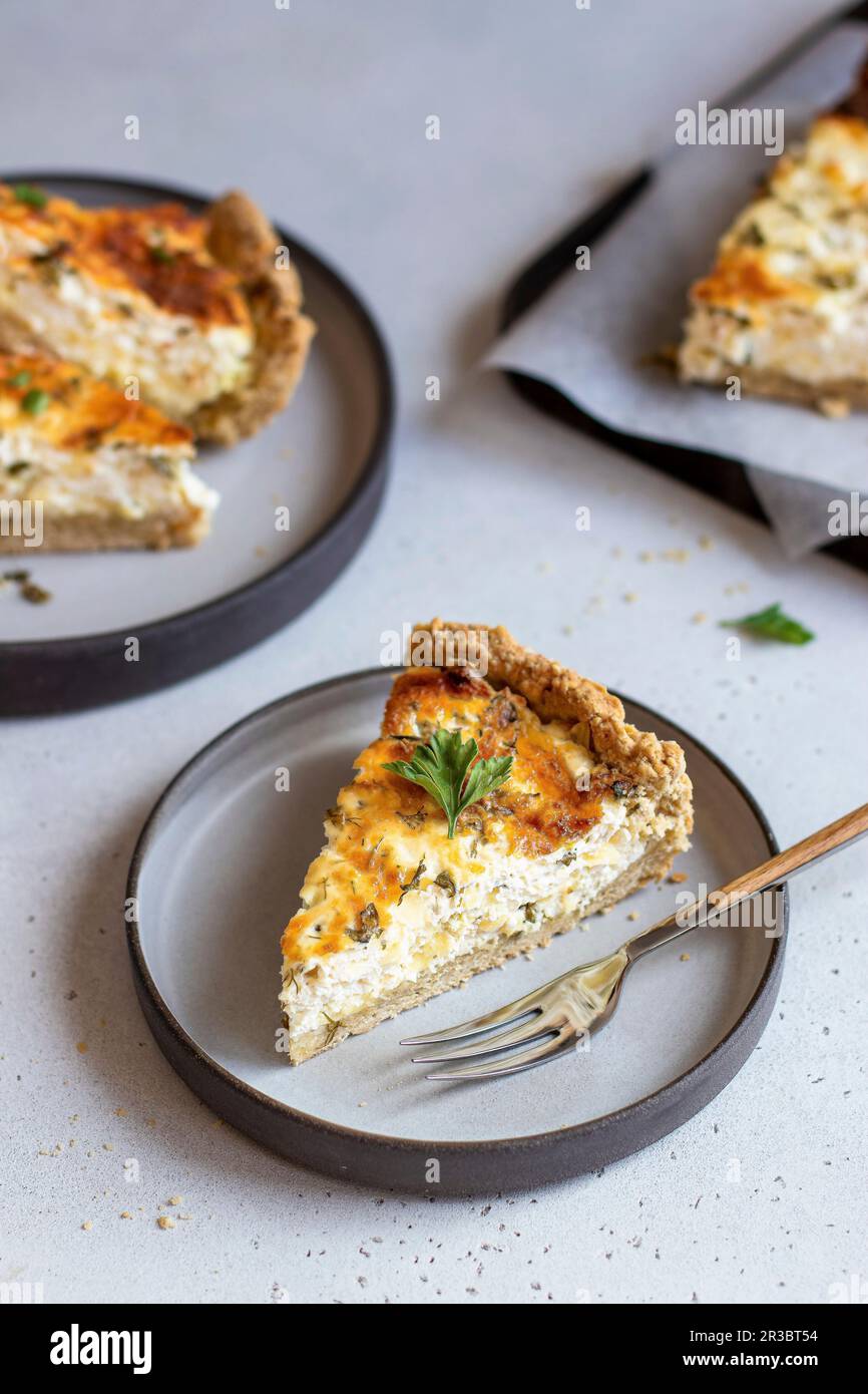 Cottage cheese quiche hi-res stock photography and images - Alamy
