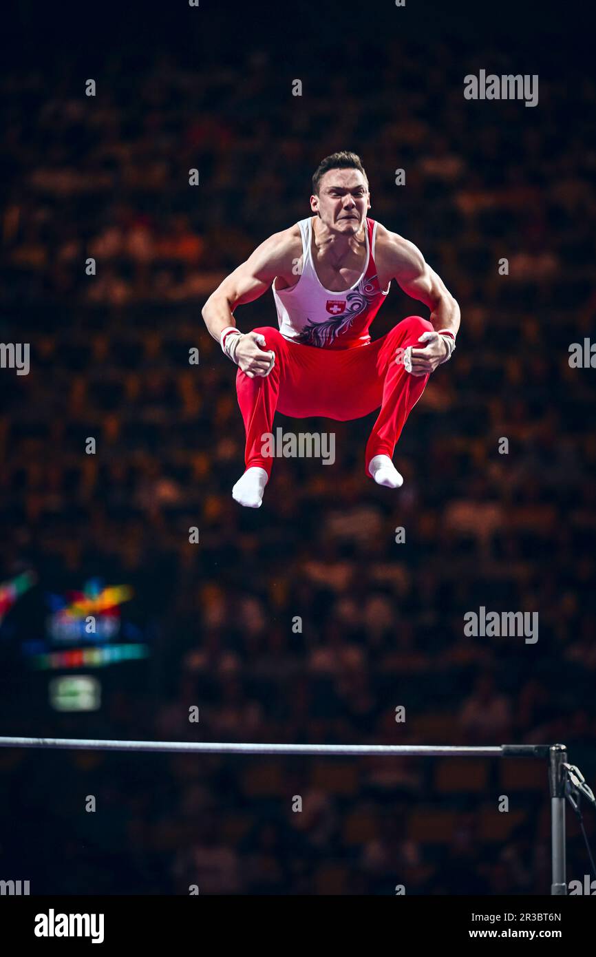 Noe Seifert participating in the 2022 Munich European Gymnastics ...