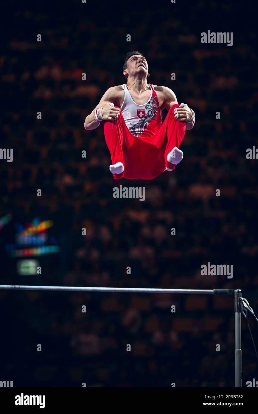 Noe Seifert participating in the 2022 Munich European Gymnastics ...