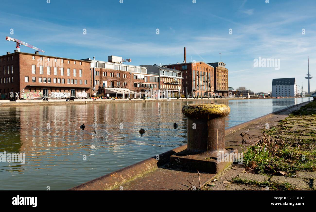 Creative Quay, Canal Harbor of MÃ¼nster in Westfalen Stock Photo - Alamy