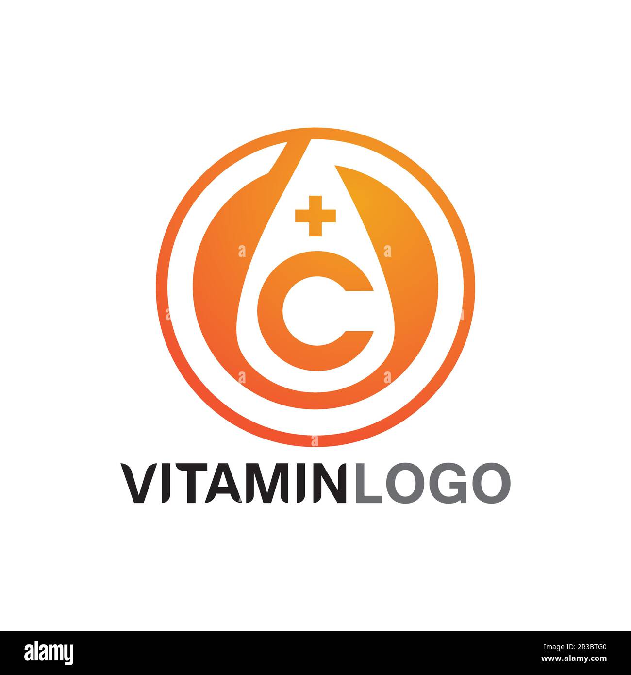 vitamin c logo vector design vector icon health nutrition Stock Vector ...