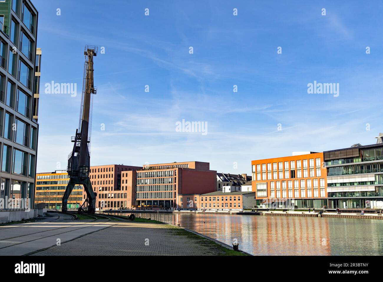 Creative Quay, Canal Harbor of MÃ¼nster in Westfalen Stock Photo - Alamy