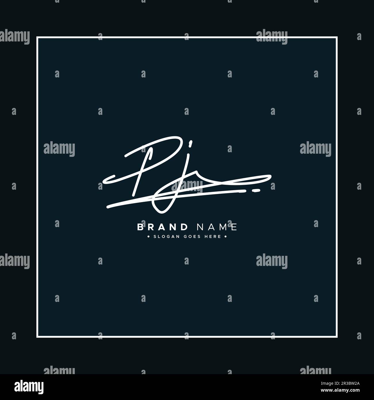 PJ Handwritten Signature logo - Vector Logo Template for Beauty, Fashion and Photography ...