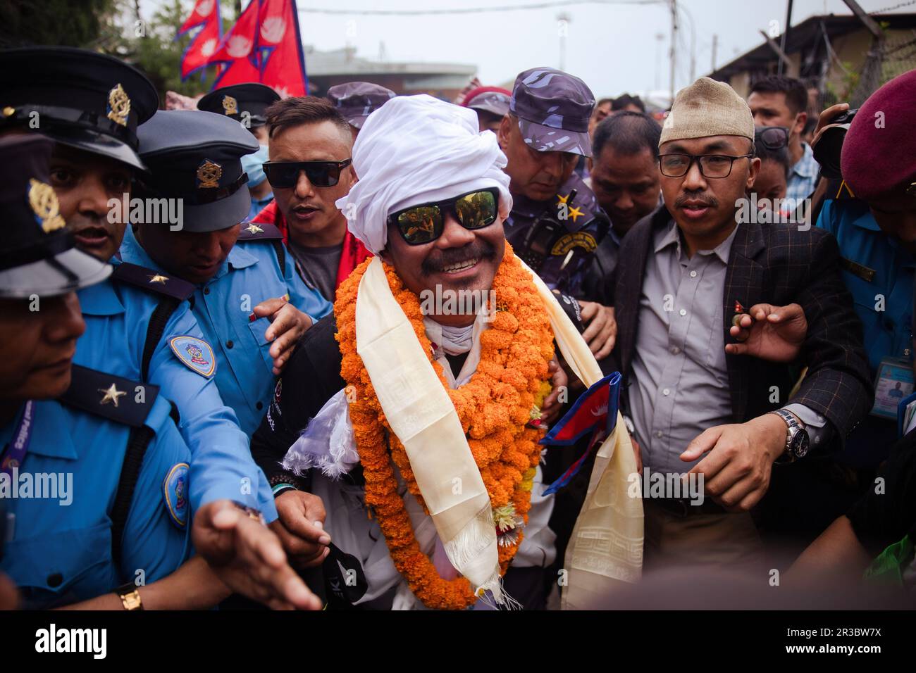 Kathmandu, Nepal. 23rd May, 2023. A British army Hari Budha Magar who ...