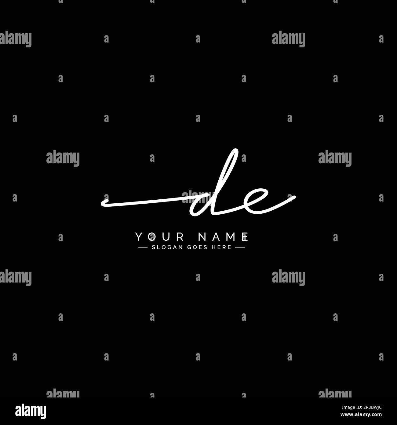 Handwritten Signature Logo For Initial Letter DE Vector Logo Template handwritten-signature-logo-for-initial-letter-de-vector-logo-template