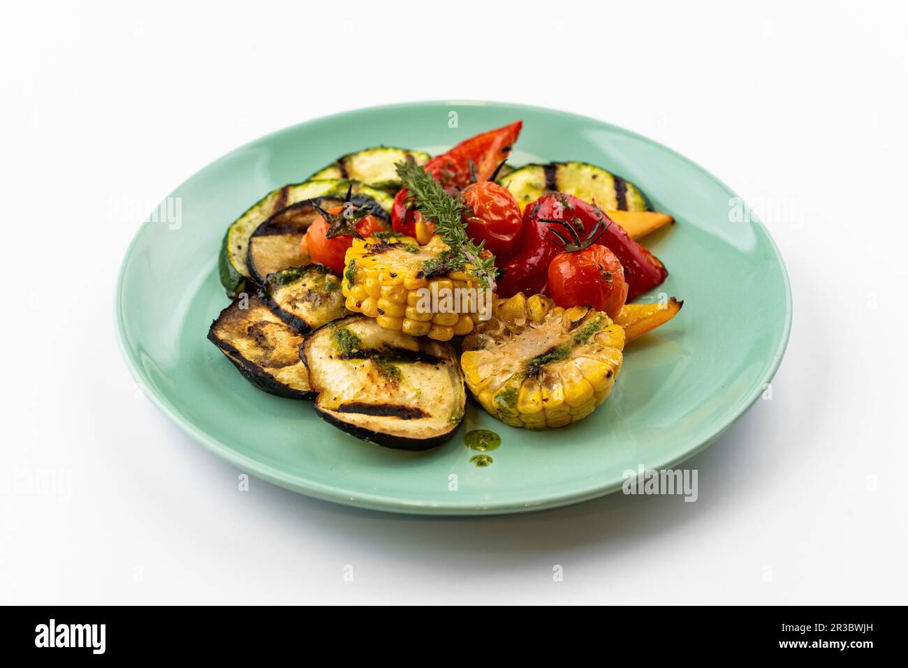 Grilled vegetable plate Stock Photo - Alamy