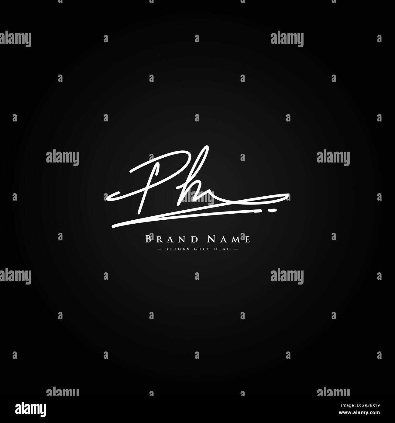 Simple Signature Logo for Alphabet PH - Handwritten Signature for ...