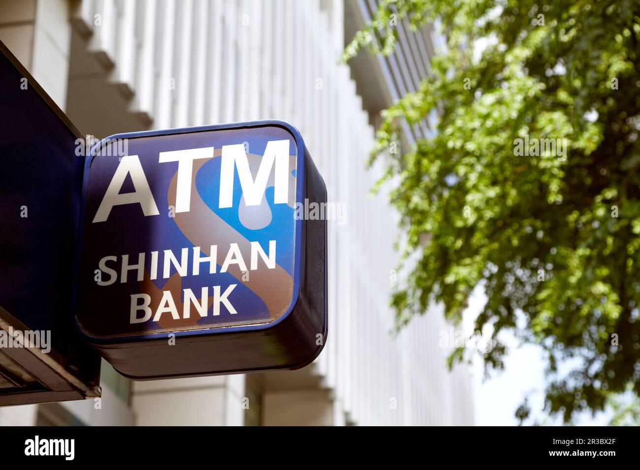 Ho Chi Minh City, Vietnam - May 22, 2023: Blue and purple information ...