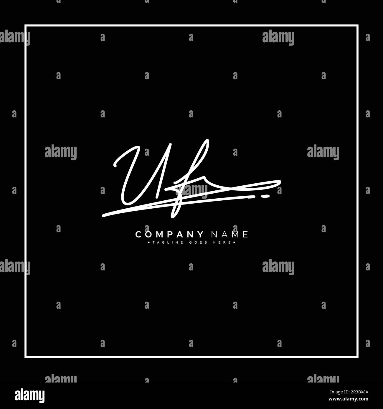 UF Handwritten Signature logo - Vector Logo Template for Beauty ...