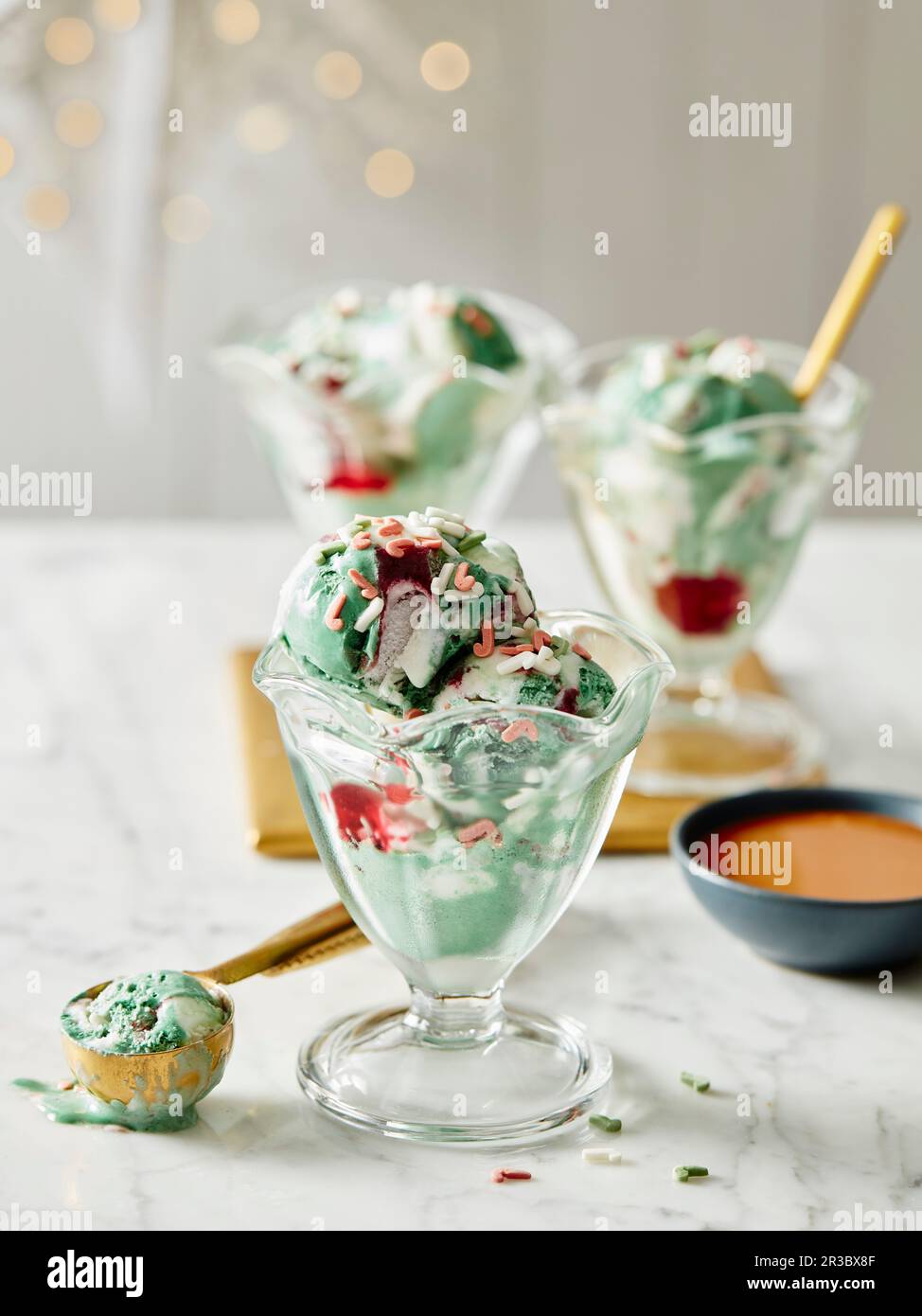 Festive Elf Ice Cream Stock Photo - Alamy