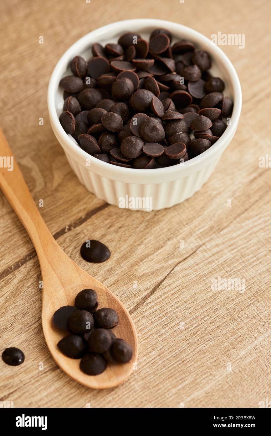 Homemade chocolate drops Stock Photo - Alamy