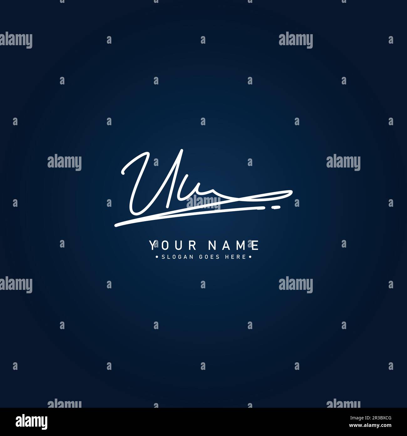 Simple Signature Logo for Alphabet UU - Handwritten Signature for ...
