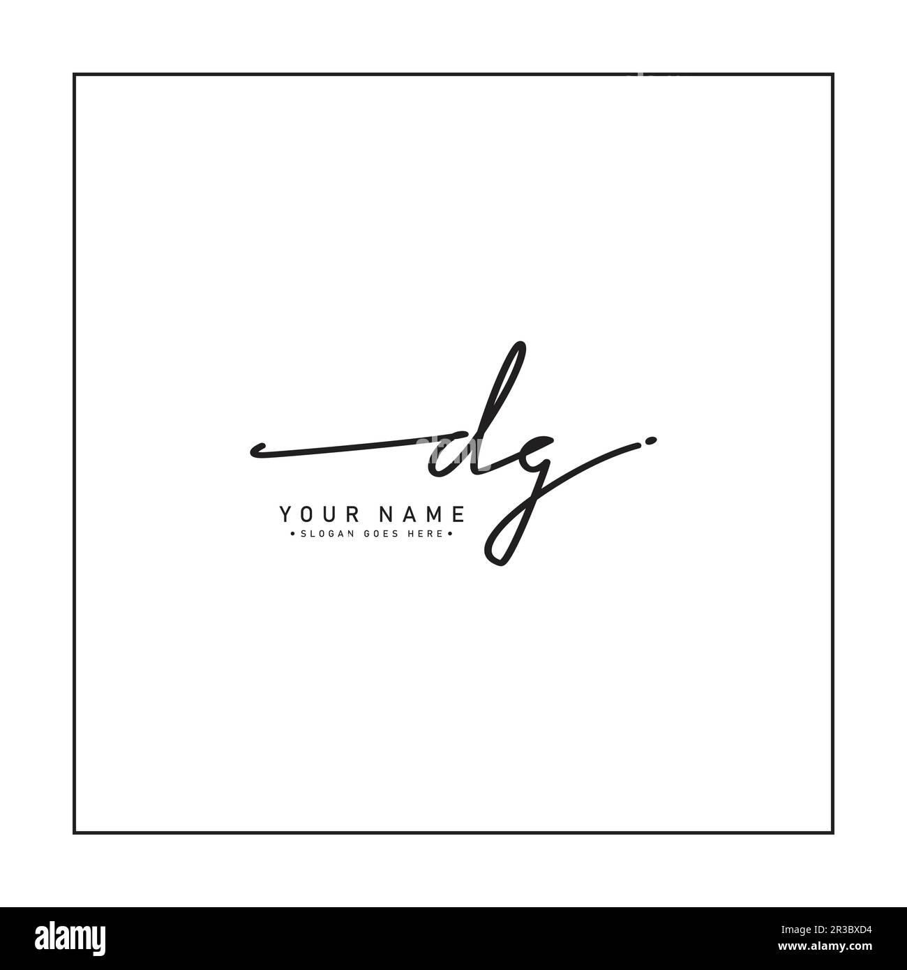 DG Handwritten Signature logo - Vector Logo Template for Beauty ...