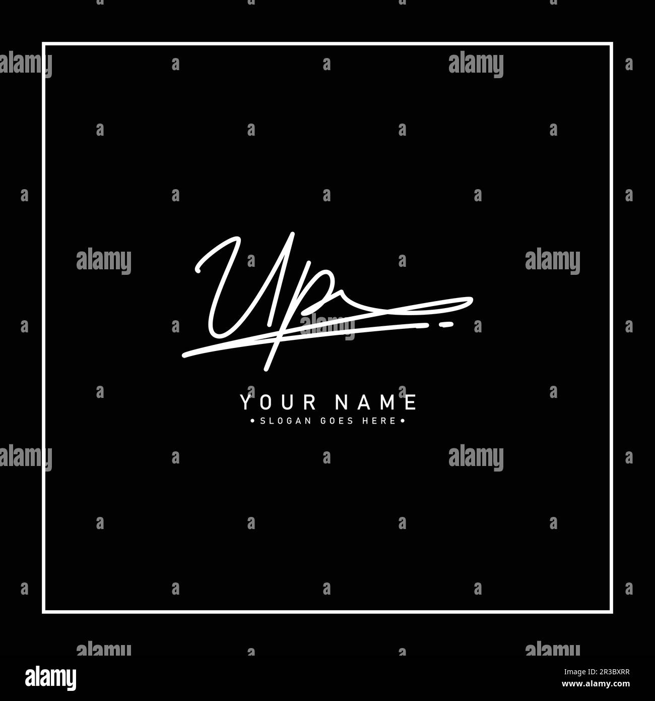 UP Initial Logo in Signature Style for Photography and Fashion Business ...