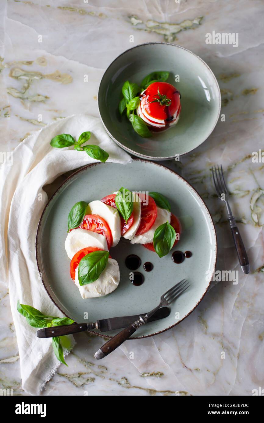 Overhead caprese shot hi-res stock photography and images - Alamy