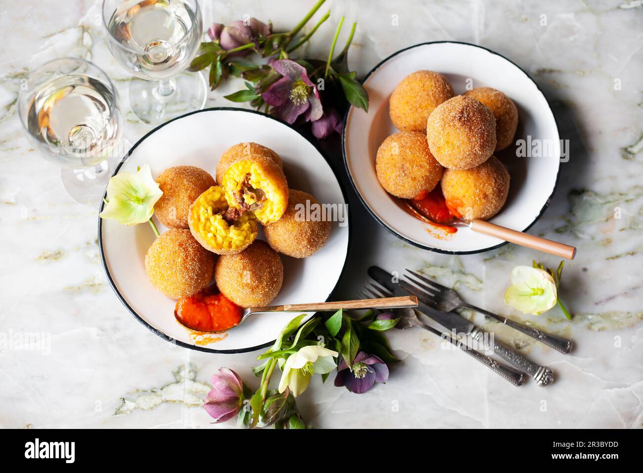 Arancini with meat filling Stock Photo - Alamy