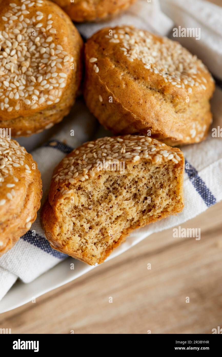 Sesame muffins hi-res stock photography and images - Alamy