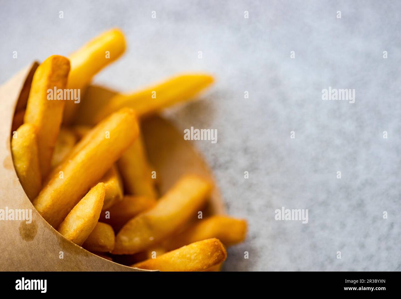 French fries in the box Stock Photo - Alamy