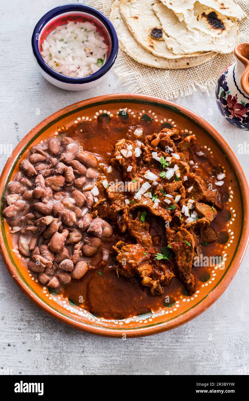 Mexican chilli bean stew Stock Photo - Alamy