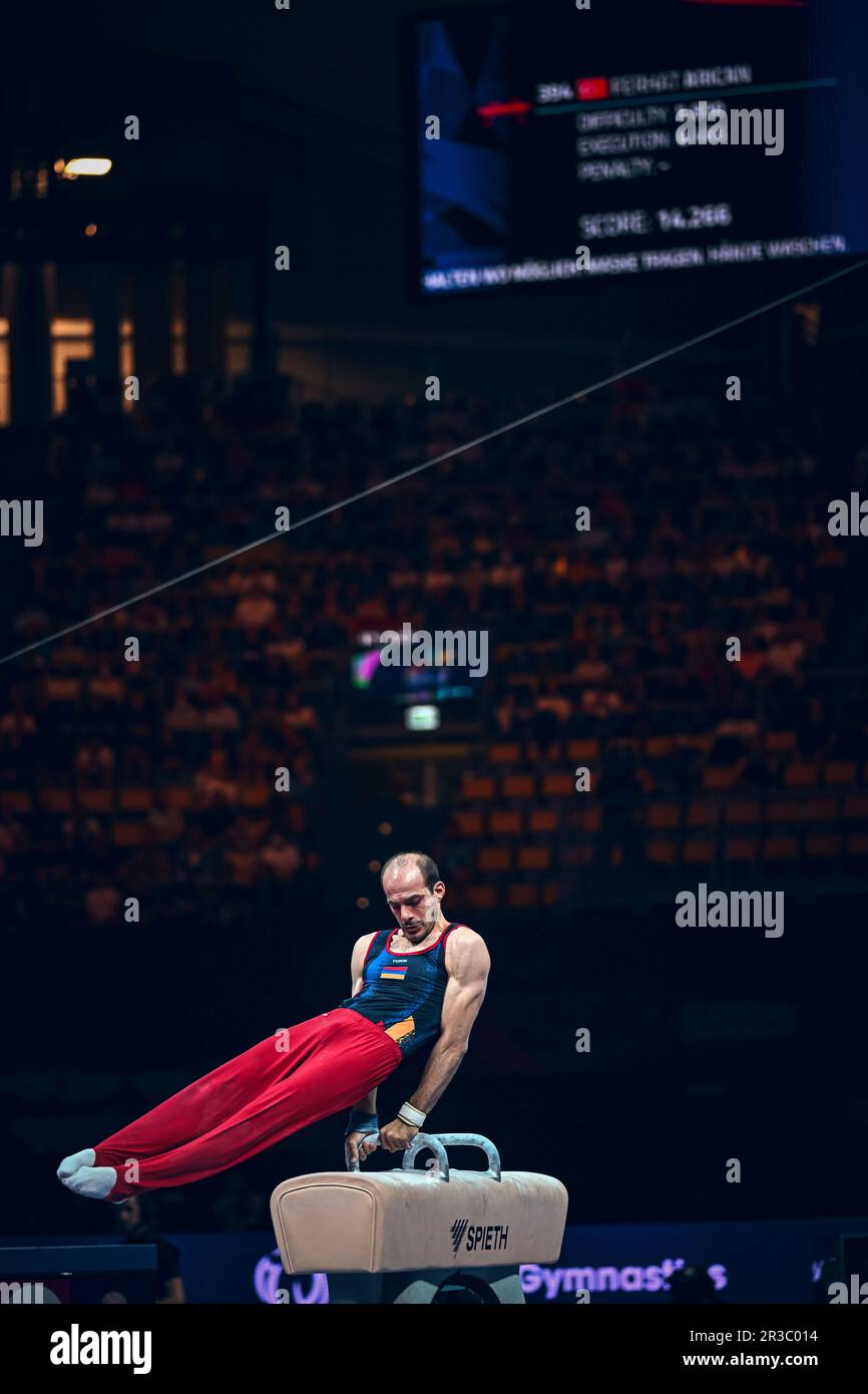 Harutiun Merdinian participating in the 2022 Munich European Gymnastics ...