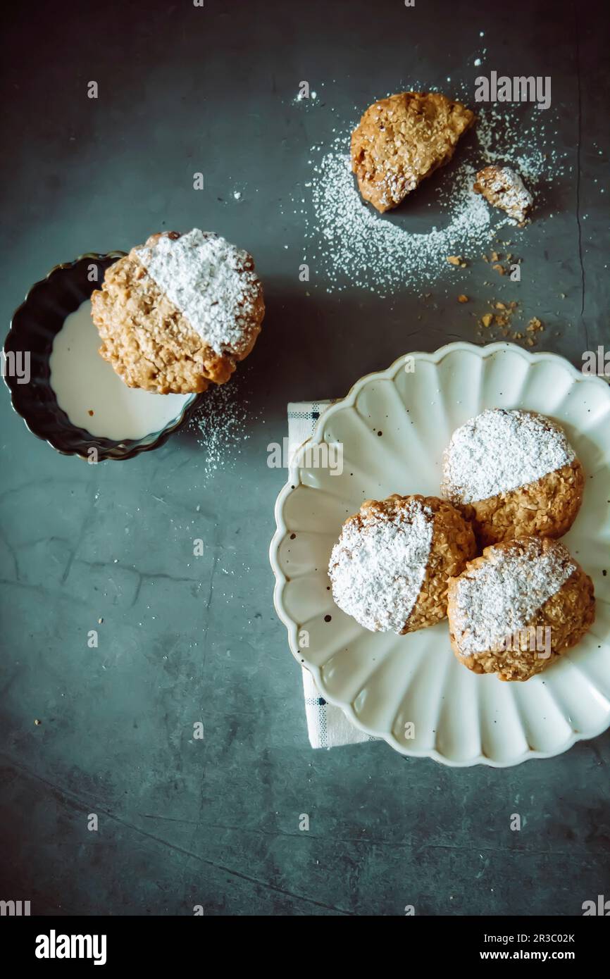 Oat rice flour cookies Stock Photo - Alamy
