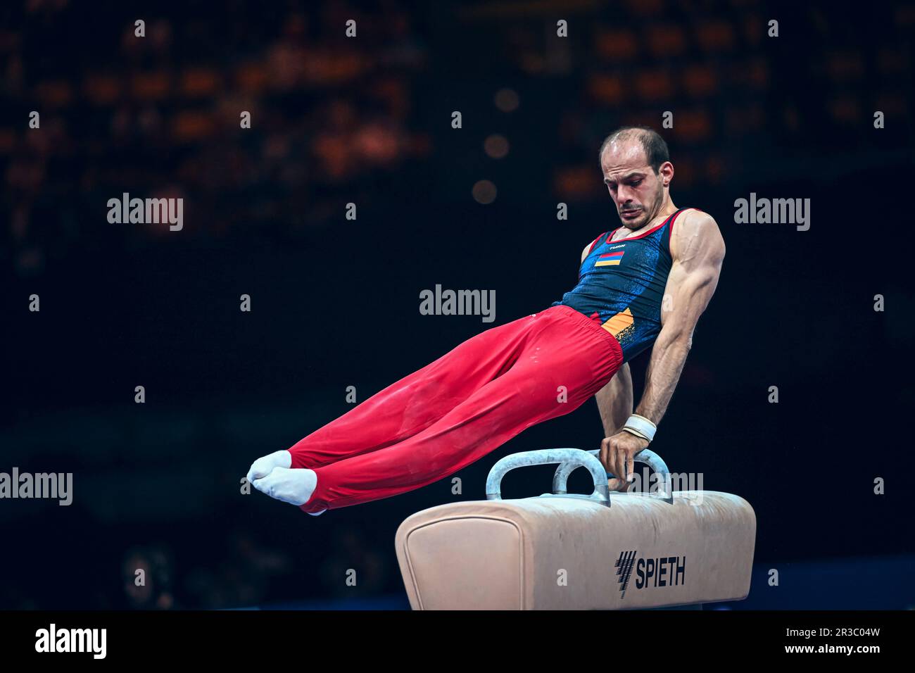Harutiun Merdinian participating in the 2022 Munich European Gymnastics ...